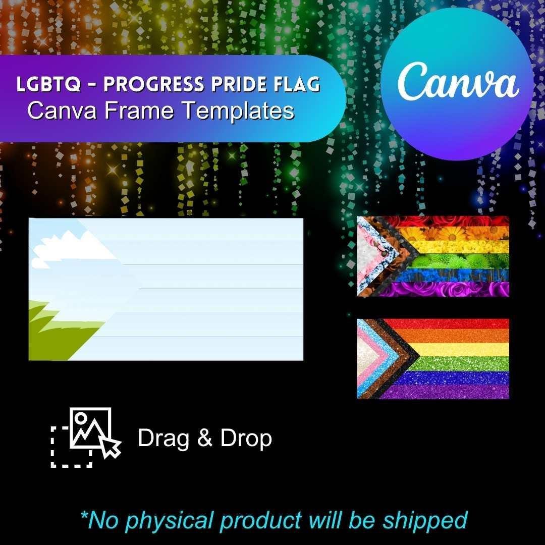 Pride Flag Canva Frame: Editable LGBTQ Template (digital Download) - Etsy