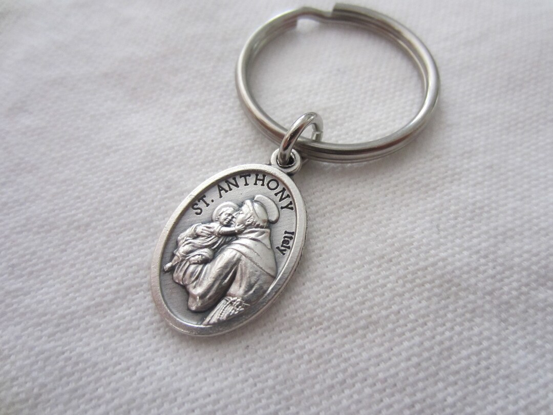 St Anthony Medal Protection Keychain, Patron Pregnancy Sterility ...