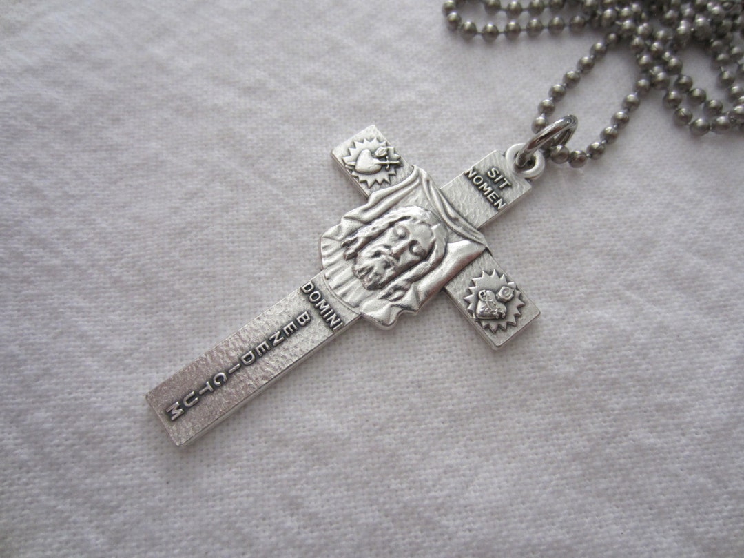 Holy Face of Christ Cross & Necklace Set, Shroud of Turin W/ Gift Bag ...