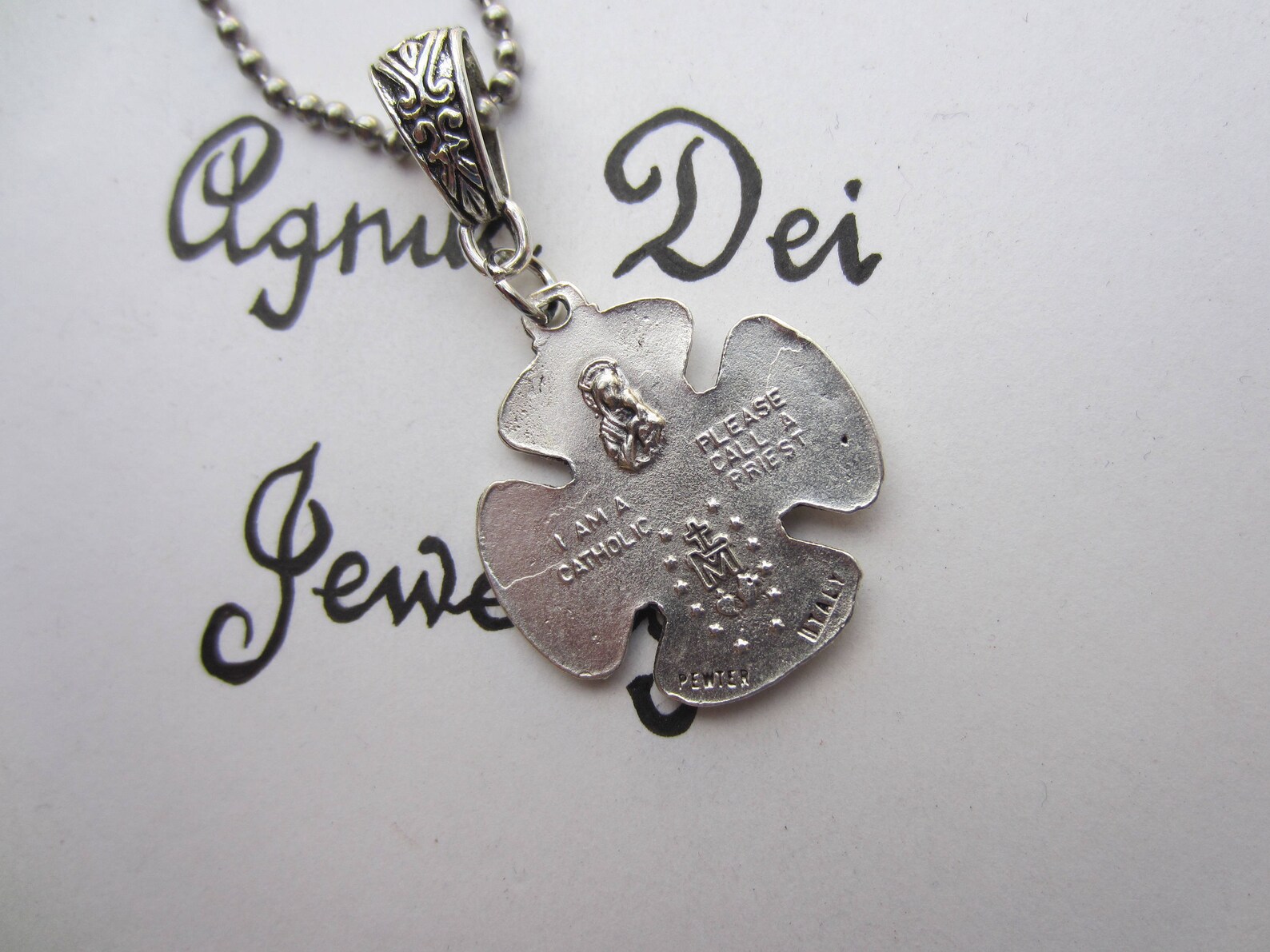 Five Way Cross Medal Pendant & Necklace Set Am A Catholic - Etsy