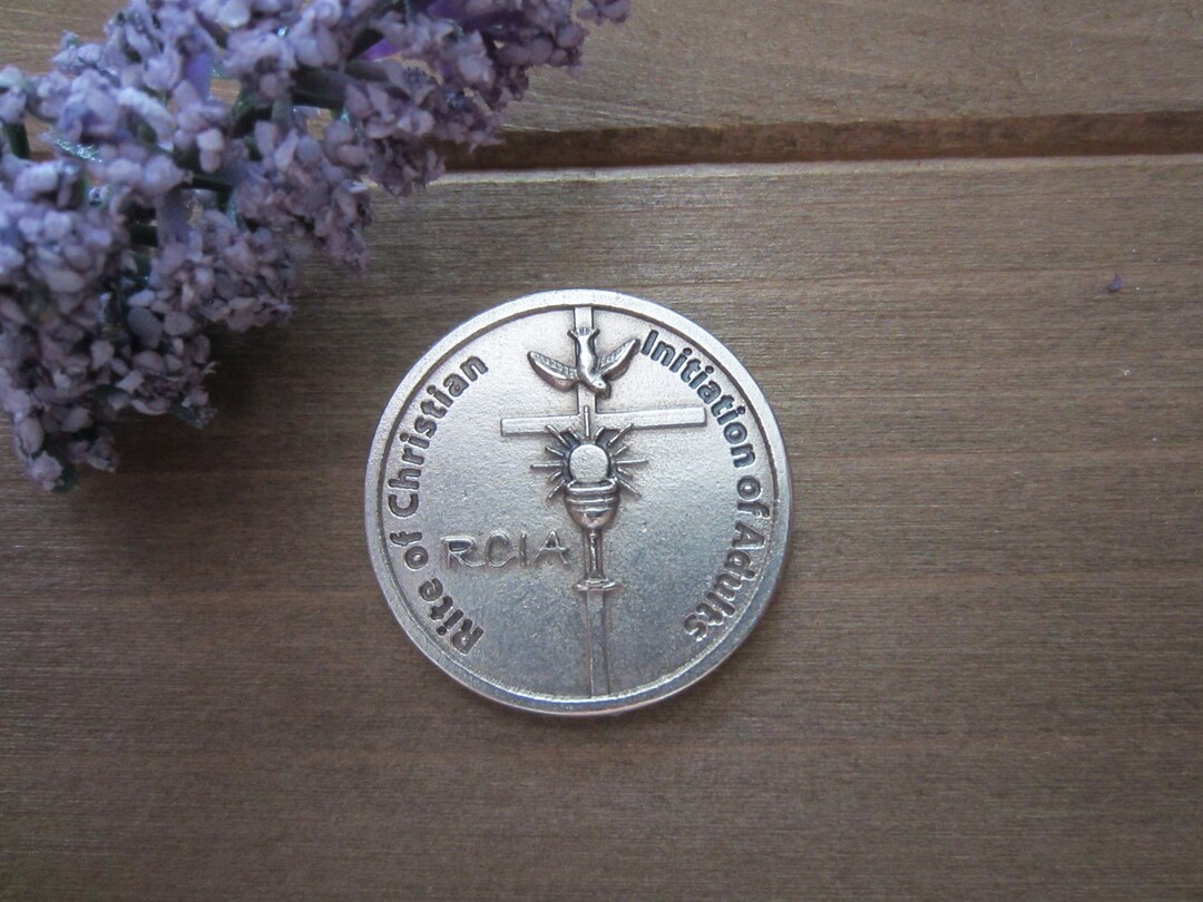 RCIA Prayer Medal Pocket Coin W/ Prayer Cards & Gift Bag, Made in Italy ...