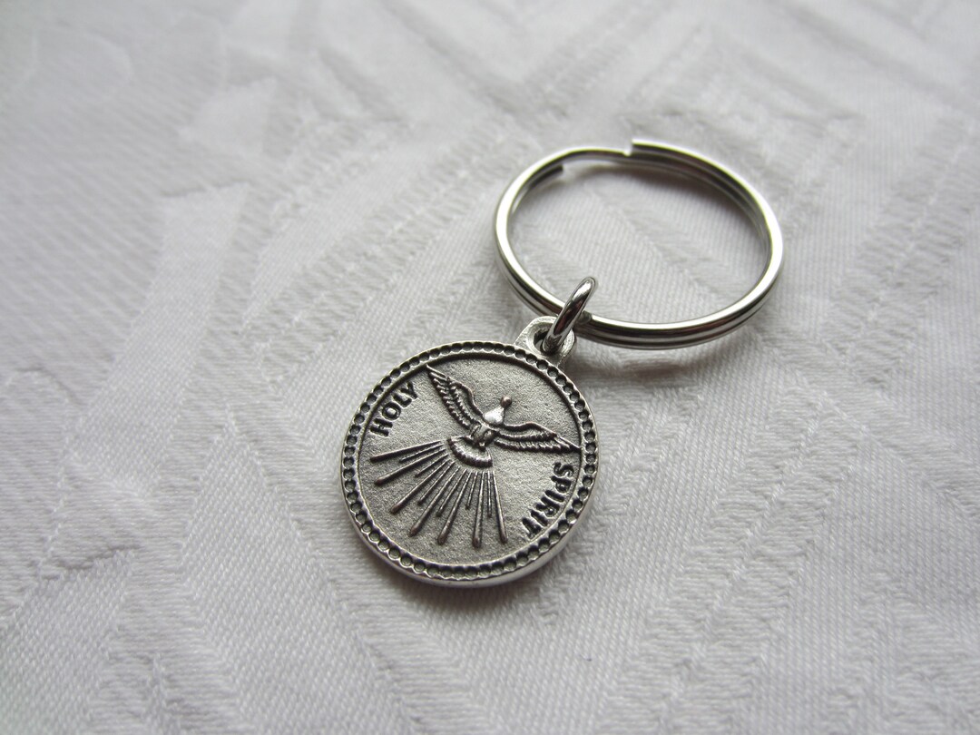 Holy Spirit Dove Medal Keychain, Stainless Steel/made USA, Catholic ...