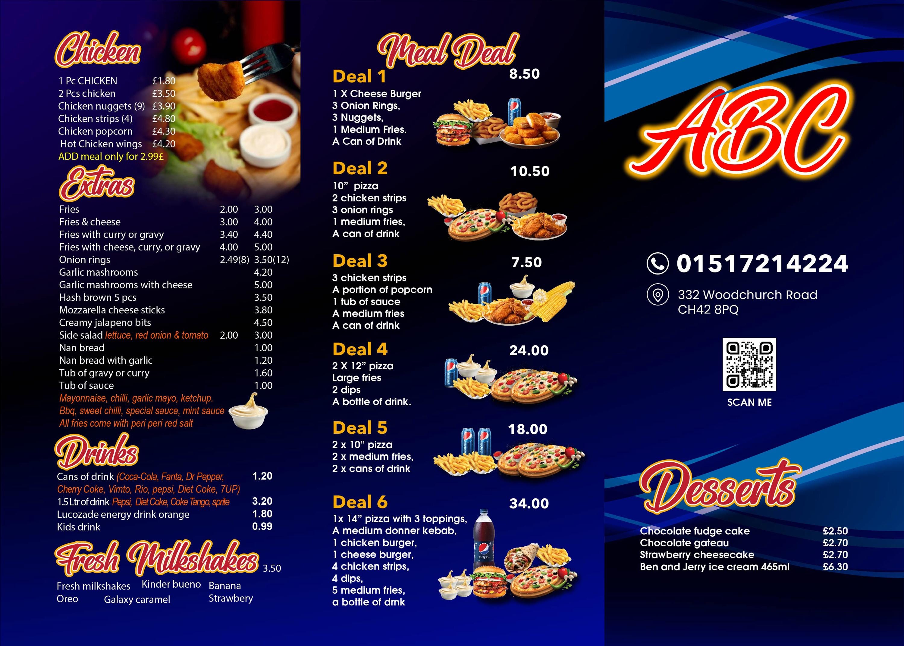 I Will Do Trifold Menu Card Design, TV Screen Menu Card, Digital Menu ...