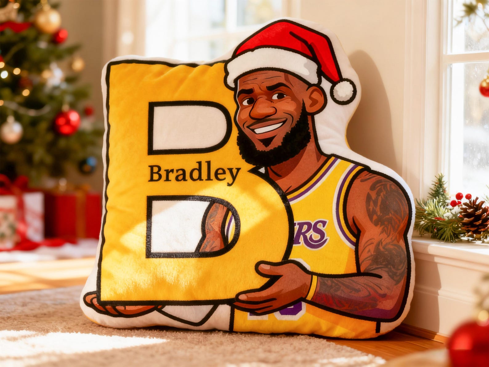Lebron James Pillow,personalized Cartoon James Pillow,custom James With ...