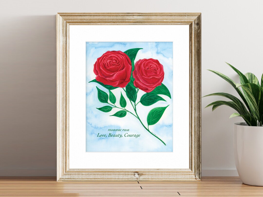 Watercolor Art Print - the Floral Series - Roses - Love, Beauty ...