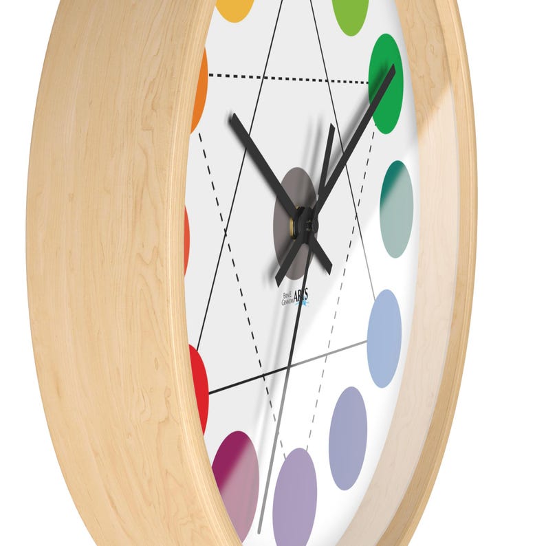 Color Wheel Wall Clock by Erin E. Gennow Arts - Etsy