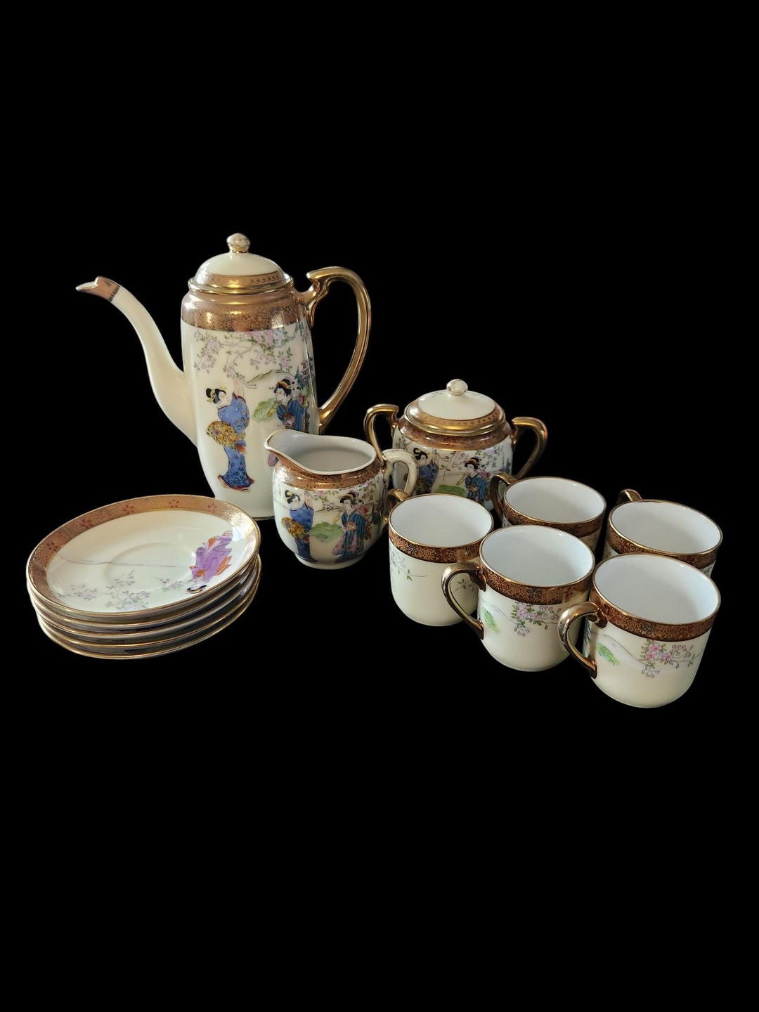 Vintage Japanese Noritake China Tea Set - Etsy