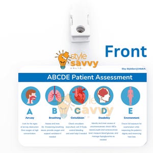 ABCDE Patient Assessment ID Insert Badge Buddy | PDF Download - Etsy