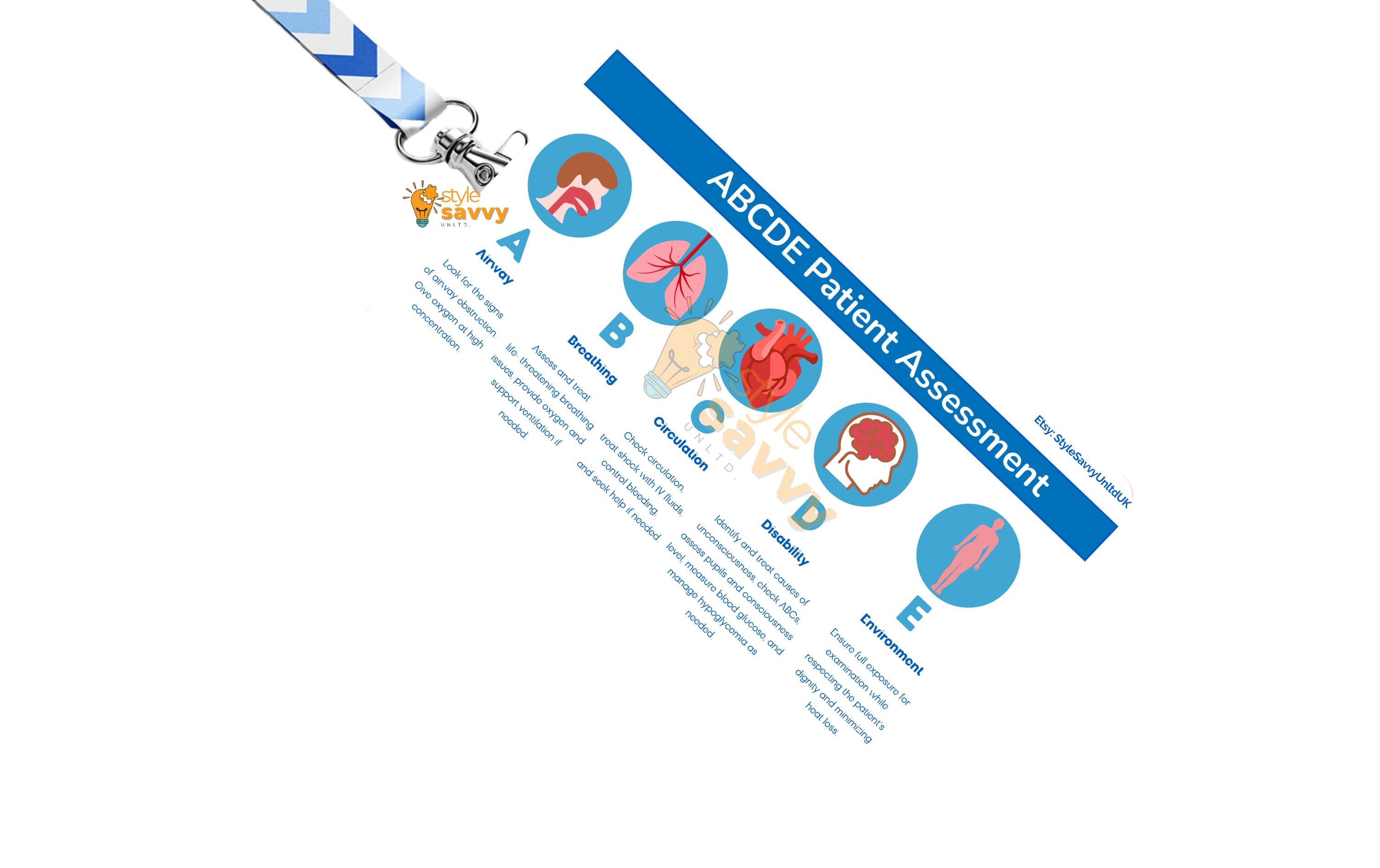 ABCDE Patient Assessment ID Insert Badge Buddy | PDF Download - Etsy