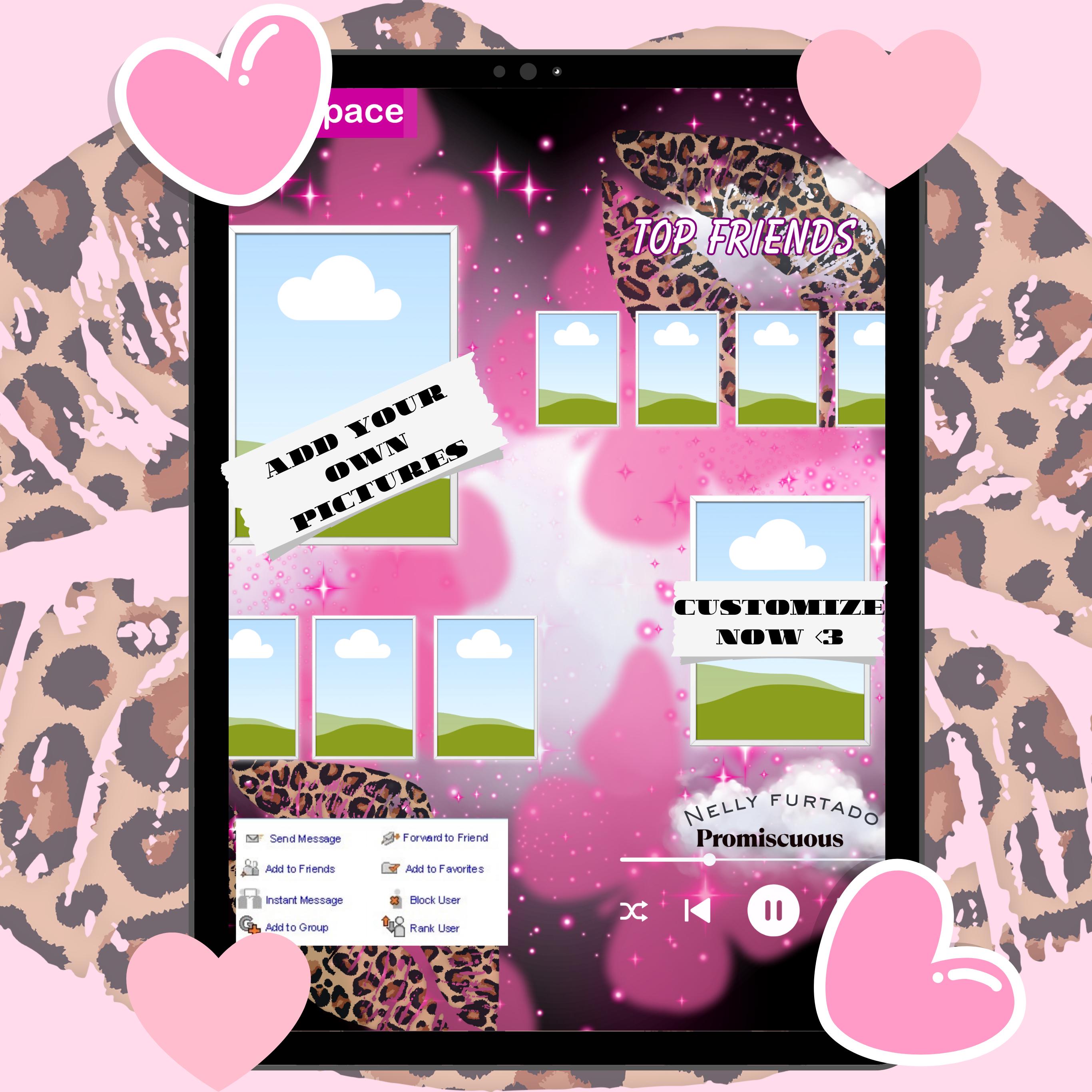 Y2K MYSPACE Theme- Editable Ipad/tablet Wallpaper| CANVA Template ...