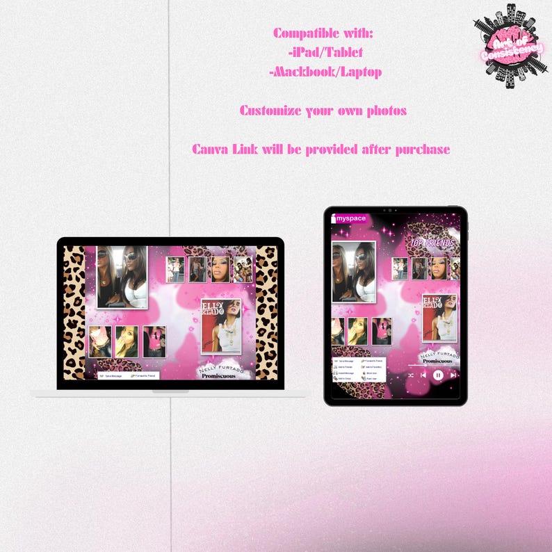 Y2K MYSPACE Theme- Editable Ipad/tablet Wallpaper| CANVA Template ...