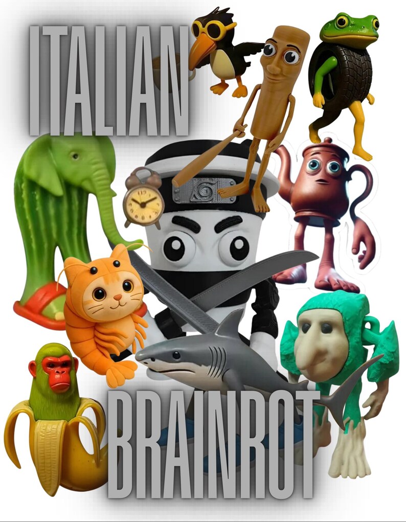 Italian Brainrot Tee ( WHITE TEE ONLY ) - Etsy