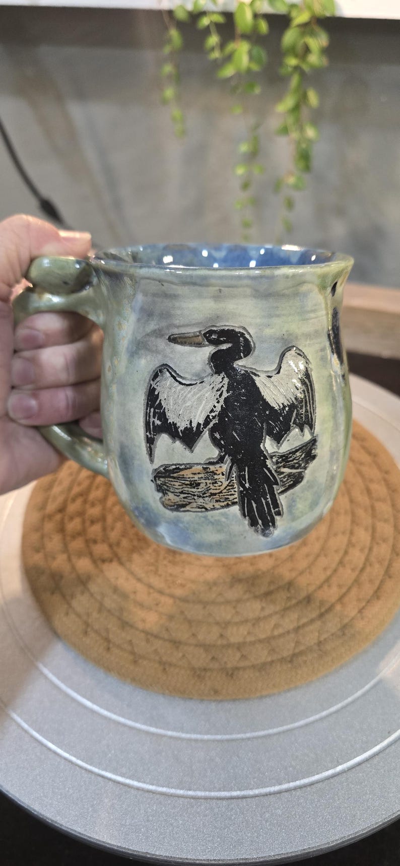 Anhinga (snake Bird) Florida Themed Ceramic Handmade Mug With Thumb ...