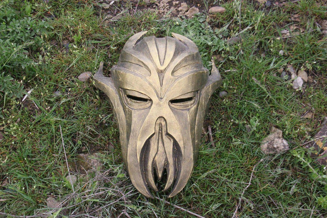 Skyrim Dragonborn Miraak Morokei Konahrik Dragon Priest Mask Miraak's ...