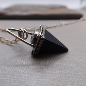 Blue Goldstone Pyramid and Rainbow Moonstone Statement Necklace - Etsy