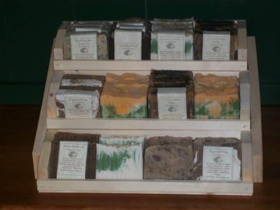 Three Tier Wooden Handmade Soap Display Holds 36 Plus Bars - Etsy