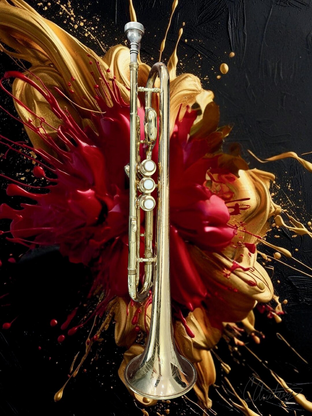 The Flame - Trumpet Wall Art - Photograph - Gift for Musician - Jazz ...
