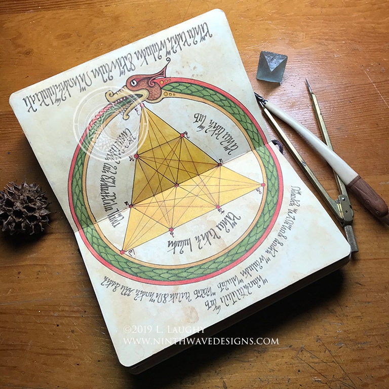 Alchemy Notebook: Tetractys Signed Numbered Fine Art Print - Etsy