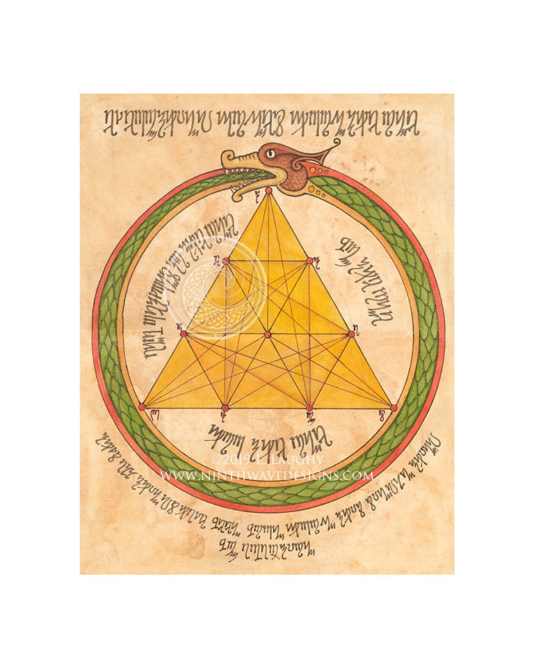 Alchemy Notebook: Tetractys Signed Numbered Fine Art Print - Etsy