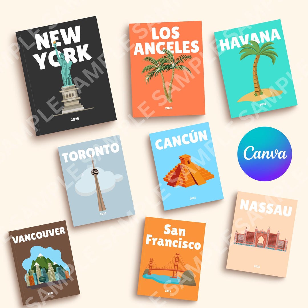 Travel Book Template - Full Customizable on Canva! - Etsy