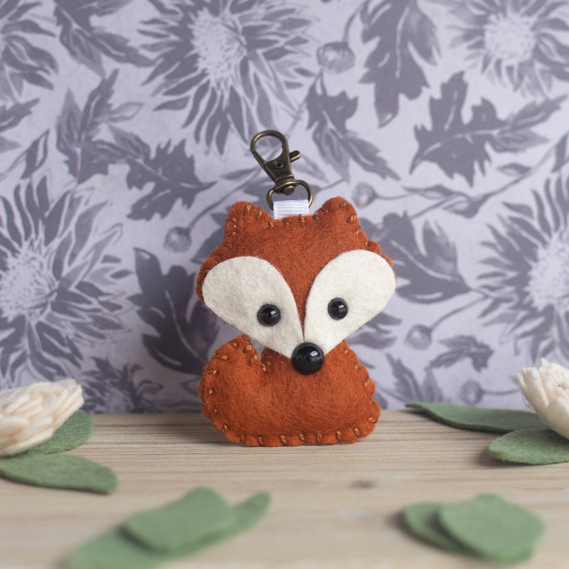 Fox Keychain Felted - Etsy