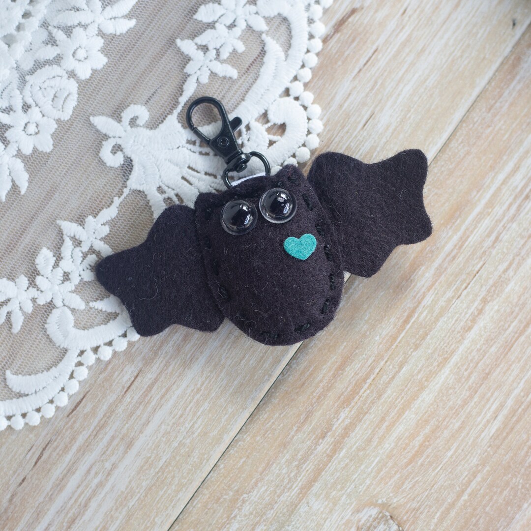 Wool Felt Bat Plush: Handmade Ornament | Bag Charm | Backpack Charm ...