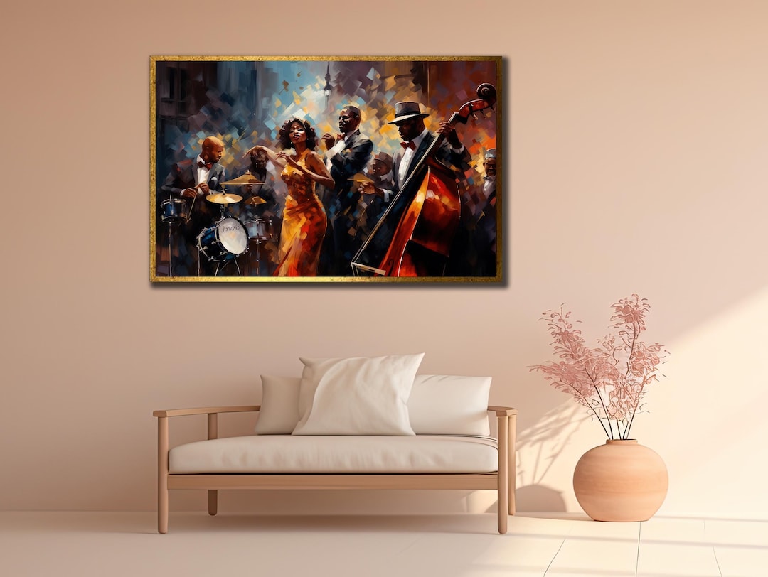Colorful Jazz Band Canvas Art Print: Musical Wall Decor - Etsy