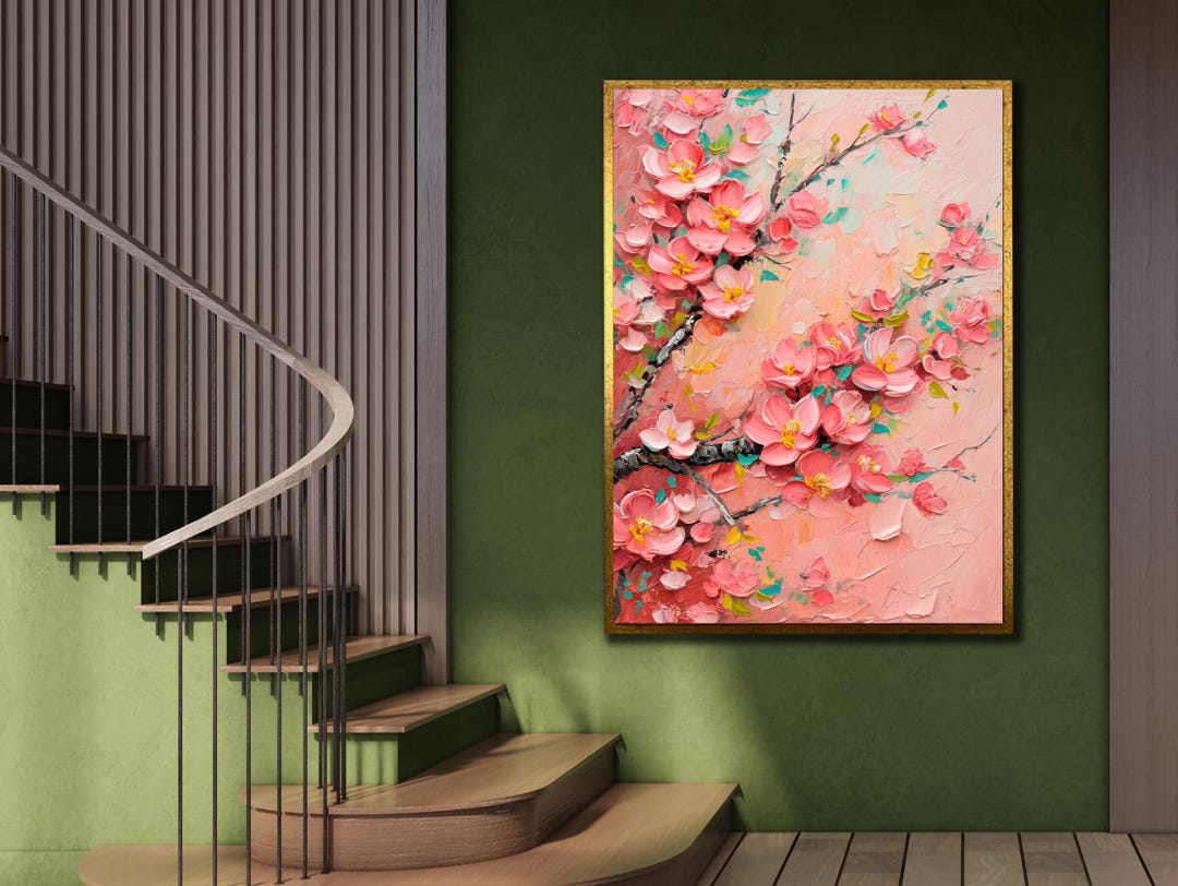 Pink Sakura Wall Art, Sakura Tree Art Print, Sakura Tree Poster, Flower ...