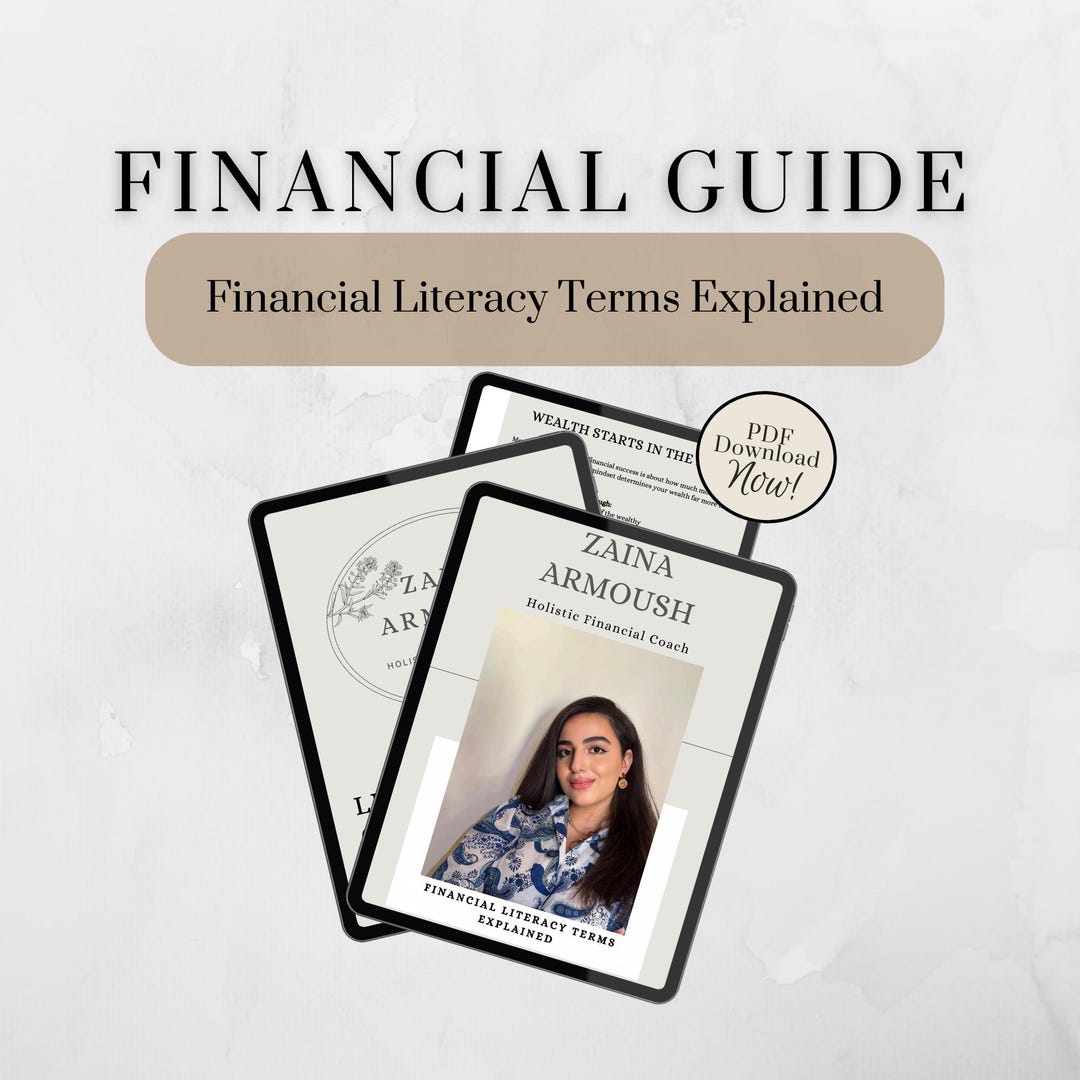 Financial Literacy Word Explained - Etsy