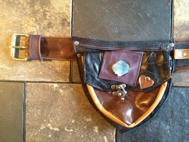 MADE to ORDER Pocket Belt Example With Embedded Stones and Three ...