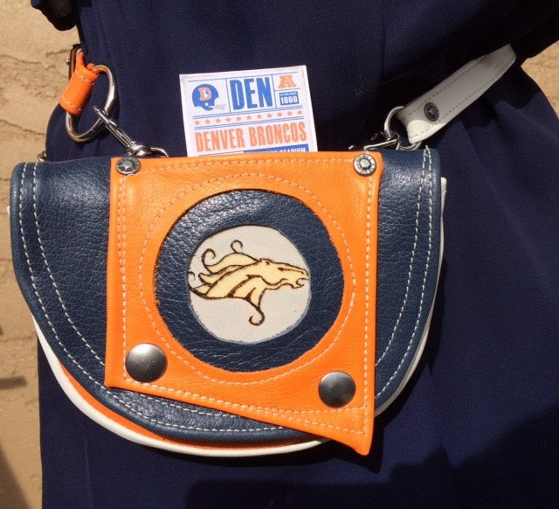 DENVER BRONCOS Purse/clutch/wallet/hip Bag/pocket-small Enough - Etsy