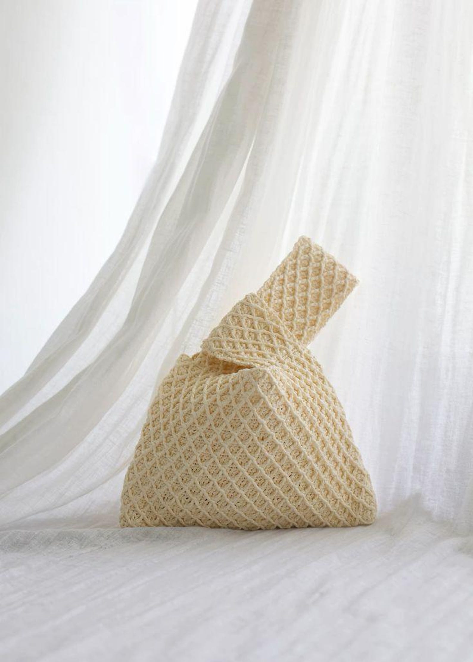 MACRAME & RAFFIA KNOT Bag Guide How to Croche Handmade Knot Bag With ...