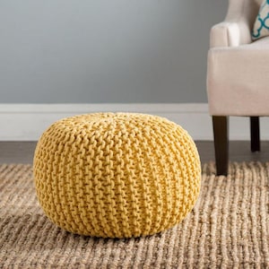 CROCHET PATTERN for Round Knitted Pouf With 4 Mm Macrame Cord | Pdf ...