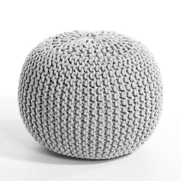 CROCHET PATTERN for Round Knitted Pouf With 4 Mm Macrame Cord | Pdf ...