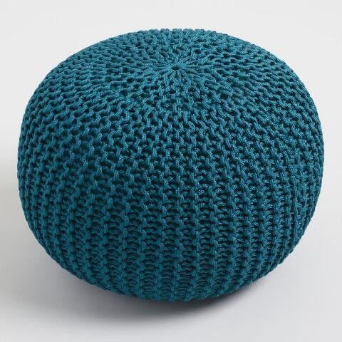 CROCHET PATTERN for Round Knitted Pouf With 4 Mm Macrame Cord | Pdf ...