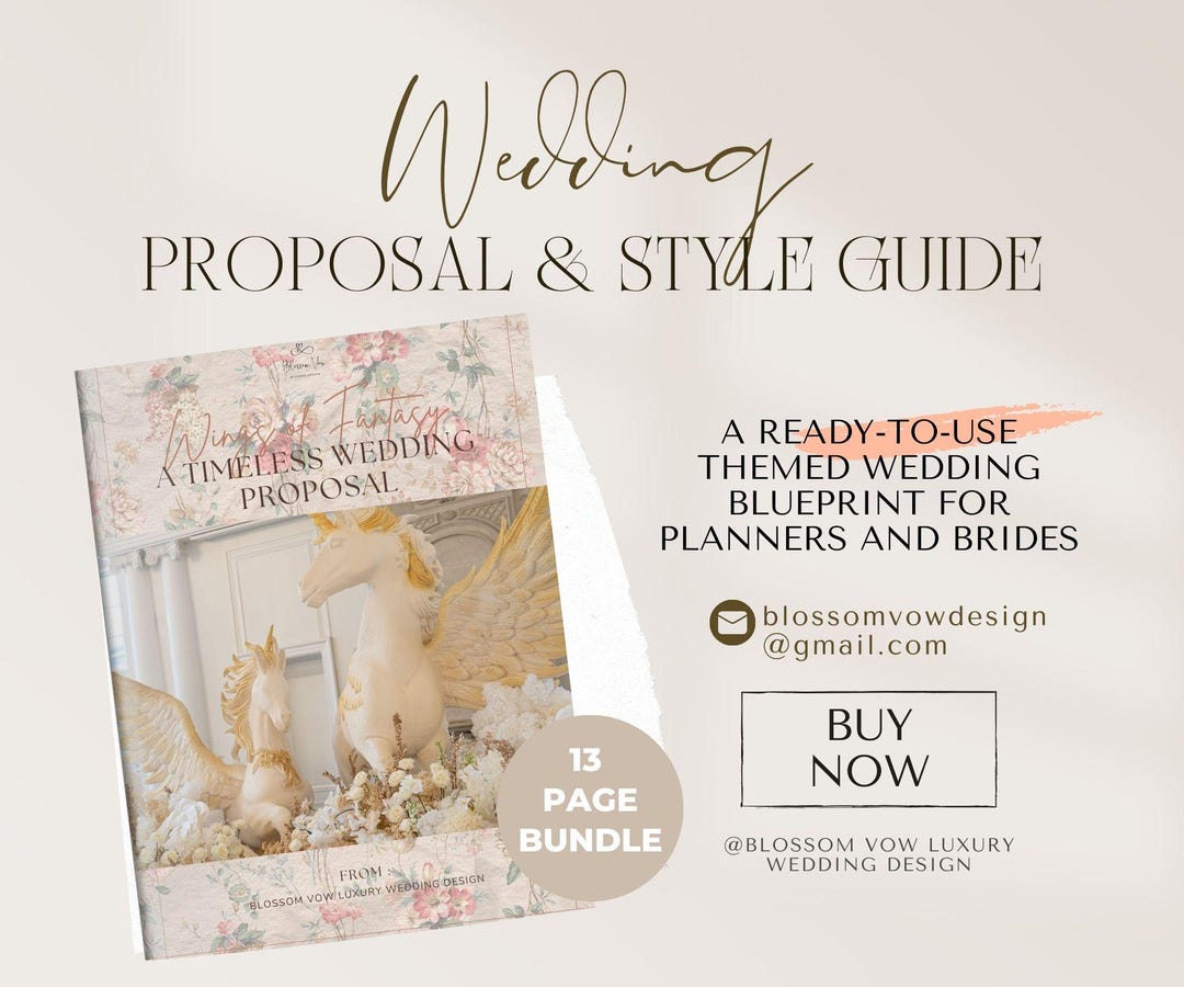 Wedding Proposal & Style Guide | Wedding Planner | Printable Planning ...