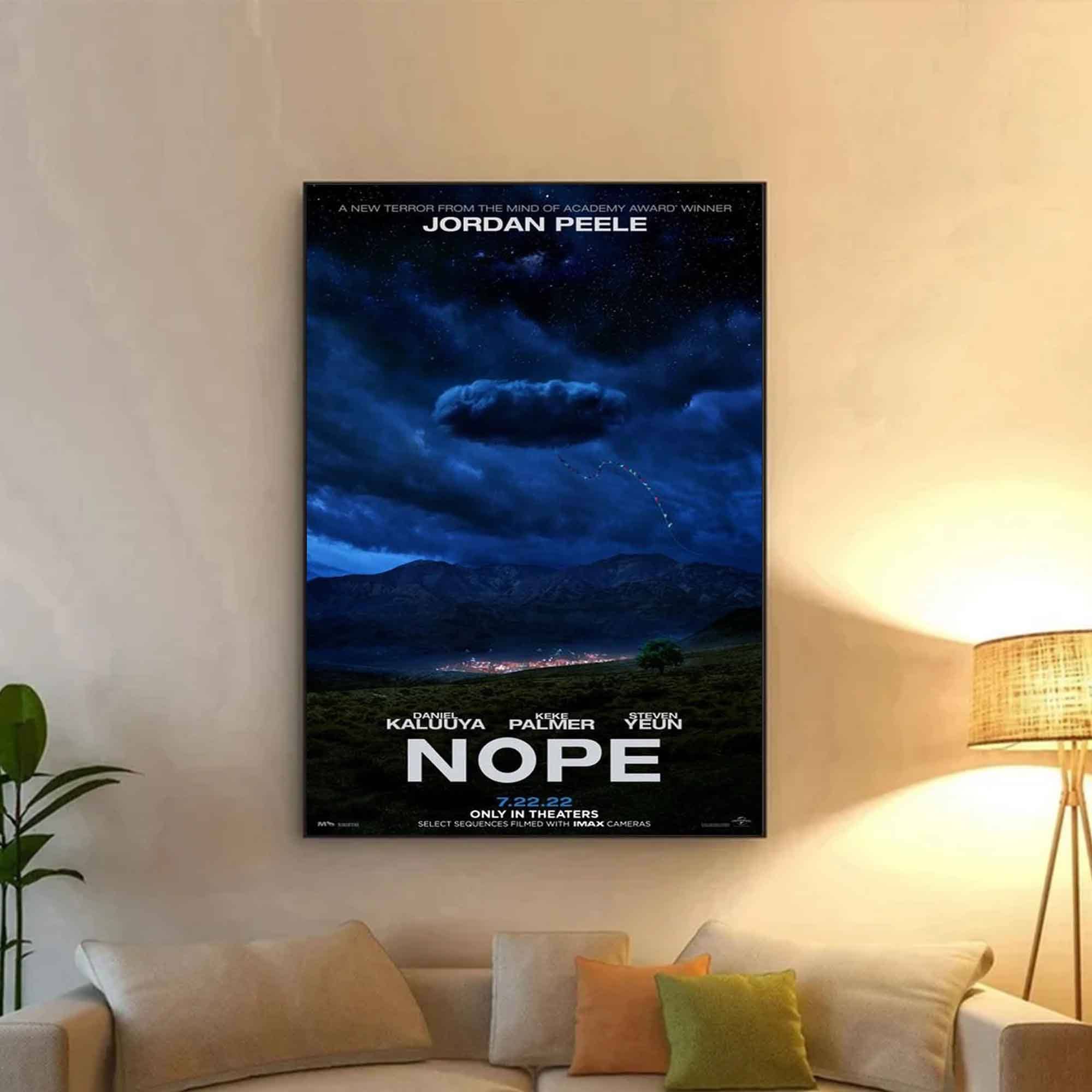 Nope 2022 Movie Poster, Jordan Peele Poster, Nope Movies Wall Decor For Fan, Daniel Kaluuya ...
