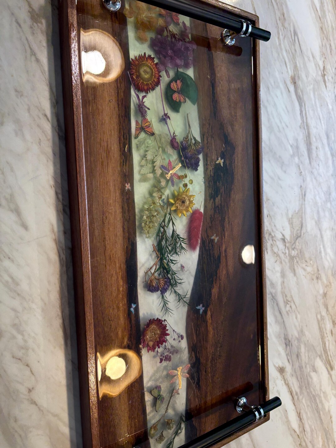 Spring Flowers Epoxy Serving Tray - Etsy