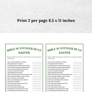 The Bible Scavenger Hunt Church Group Game Printable Activity Christian ...