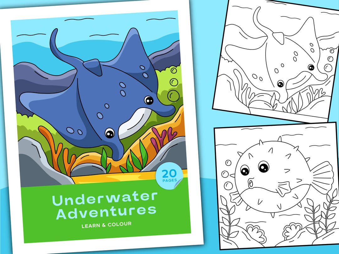 Underwater Adventures - Learn & Colour - Etsy