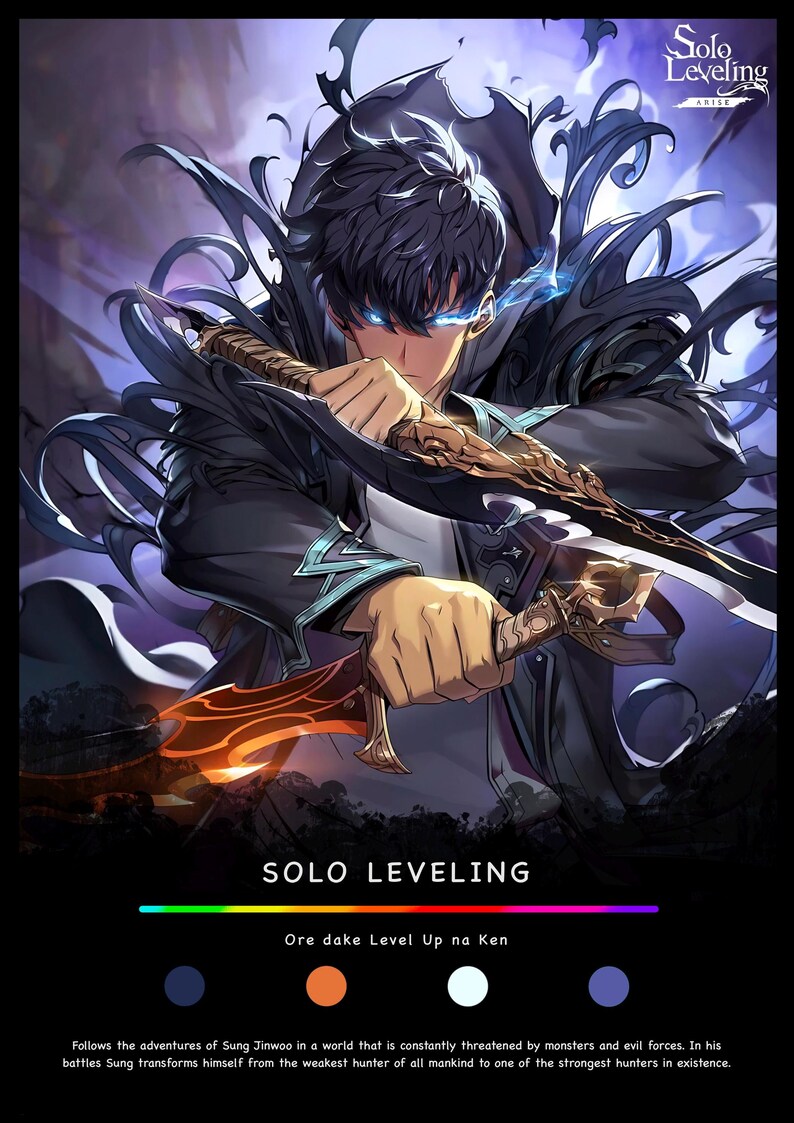 Solo Leveling Anime Poster / Gaming Poster / A3 / Wall Art for Gaming ...