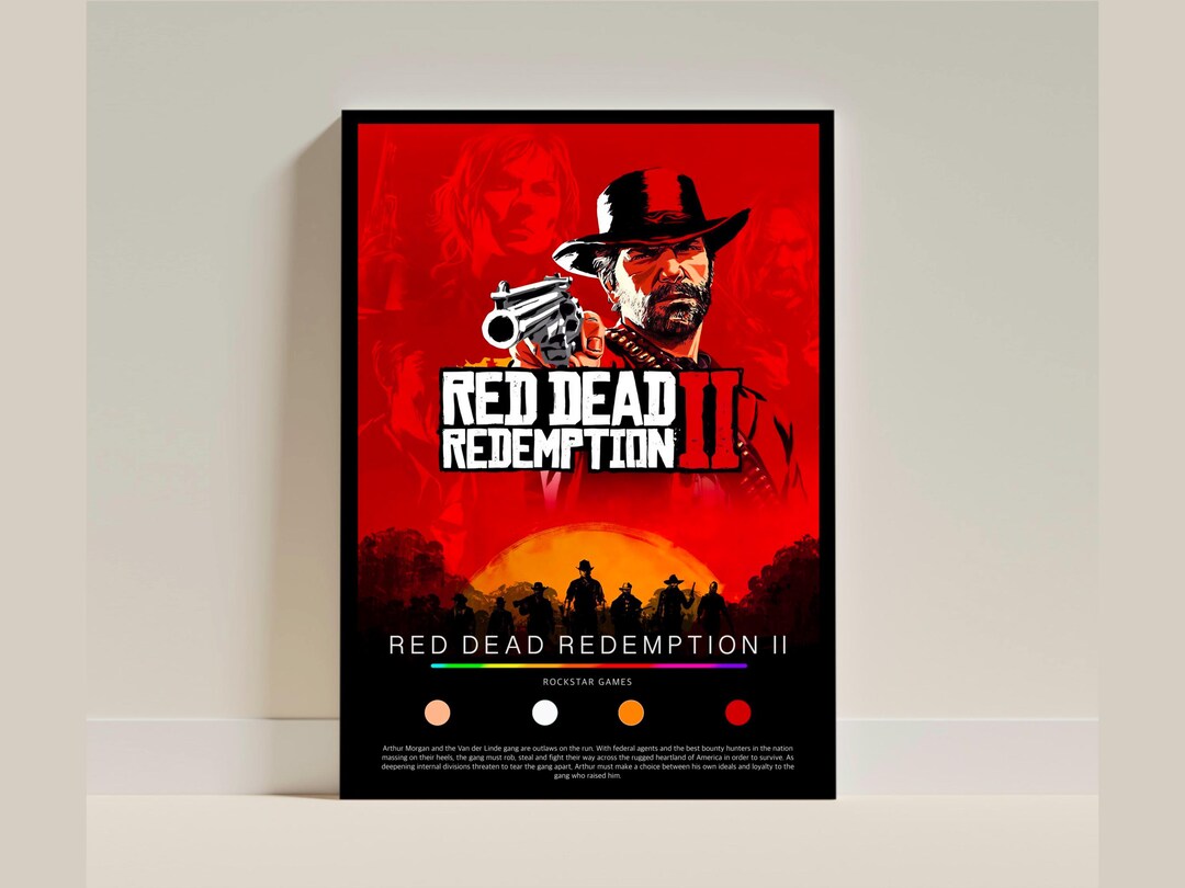 Red Dead Redemption 2 Poster | RDR2 Wall Art Print | Gaming Room Decor ...