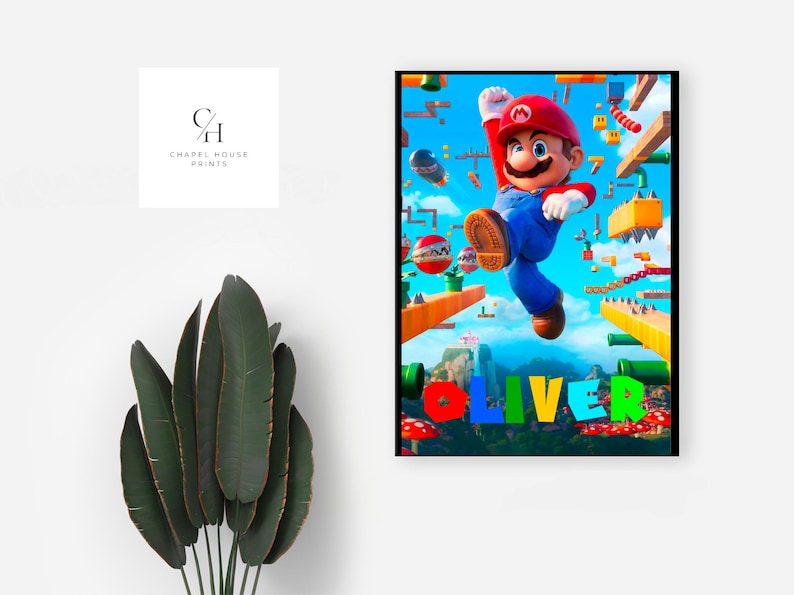 Personalised Super Mario Bros Poster / Movie Posters / Wall Art for ...