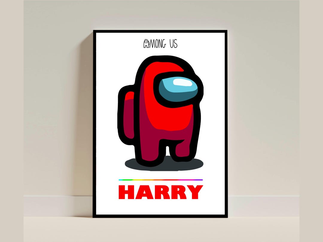 Personalized Among Us Poster, Custom Name Game Art, Among Us Wall Art ...
