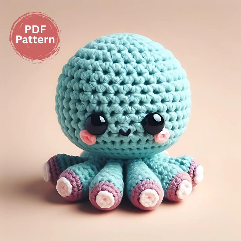Amigurumi Octopus Crochet Pattern: Plush Toy PDF Tutorial (digital ...