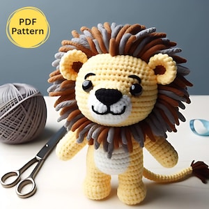Amigurumi Lion King Crochet Pattern PDF – Easy DIY Crochet Animal ...