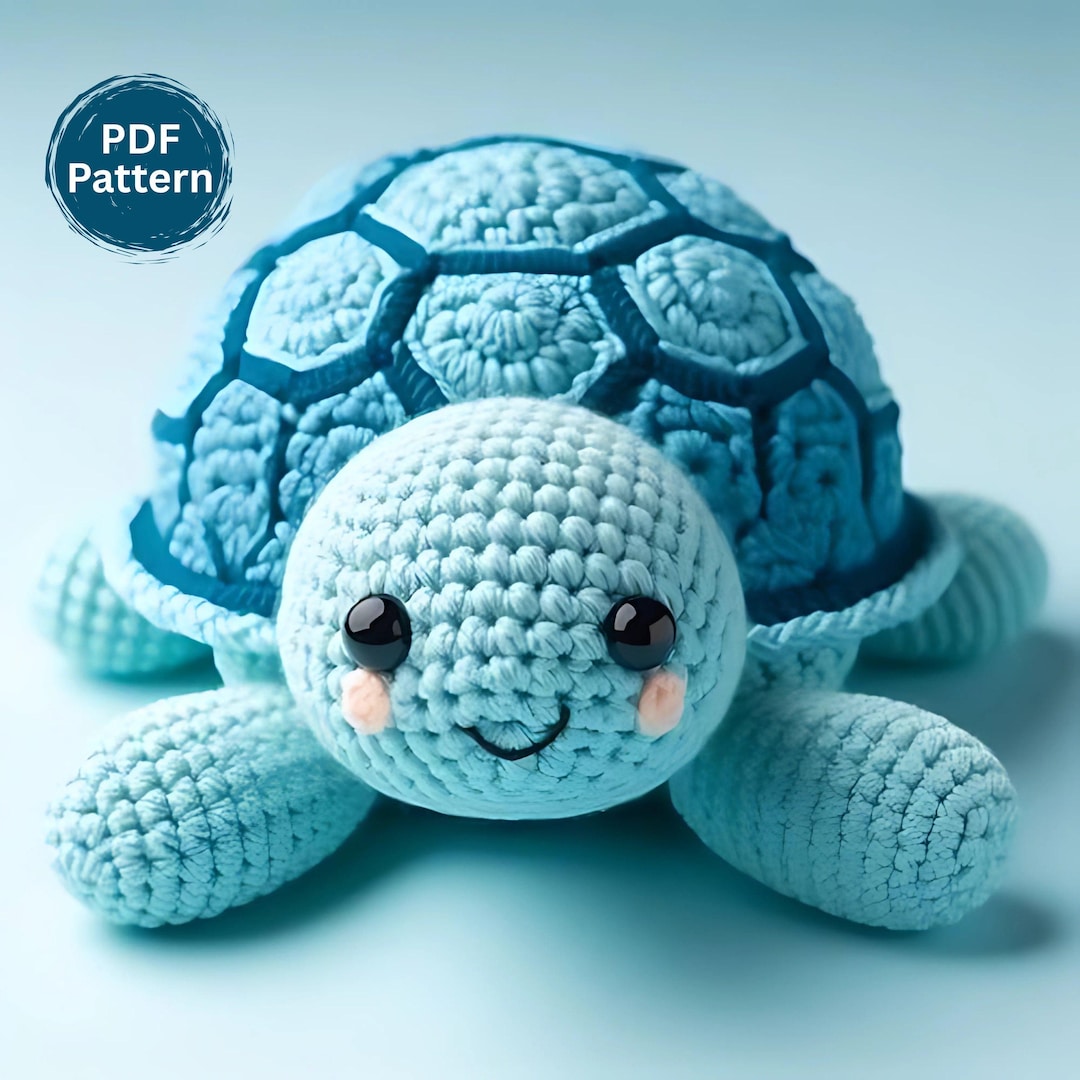 Baby Turtle Crochet Amigurumi Pattern PDF, Cute Crochet Animal Toy ...