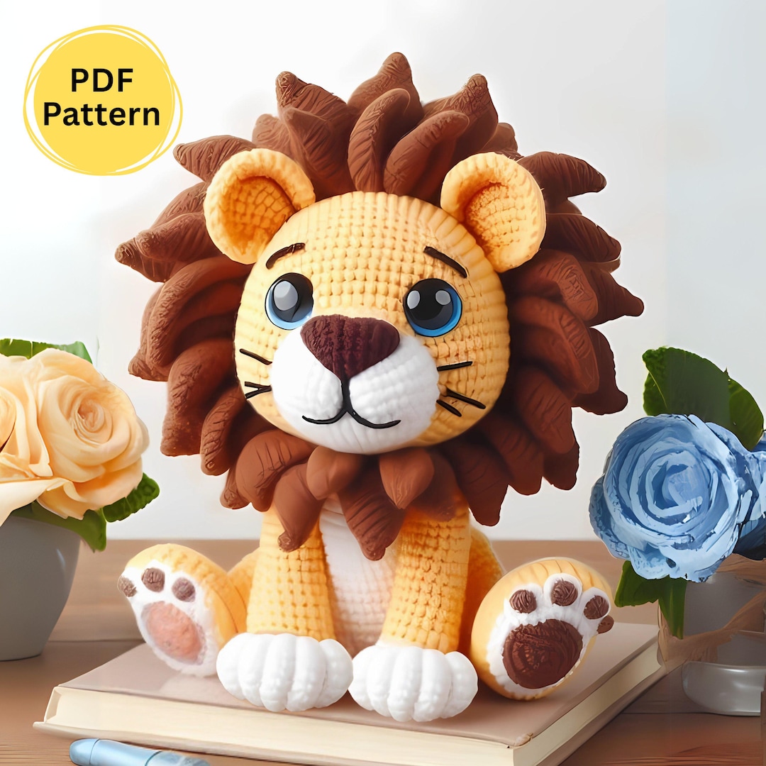 Amigurumi Lion King Crochet Pattern PDF – Easy DIY Crochet Animal ...
