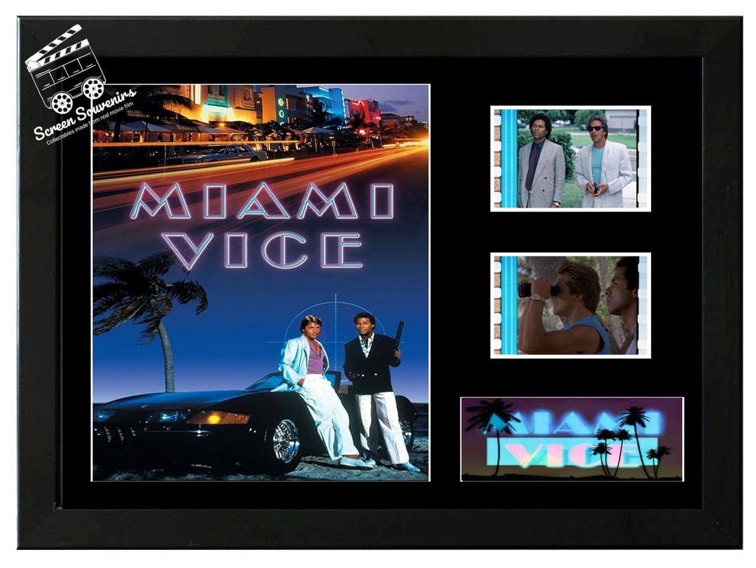 Miami Vice Series Original Film Cell Display Cast Signed Amazing ...