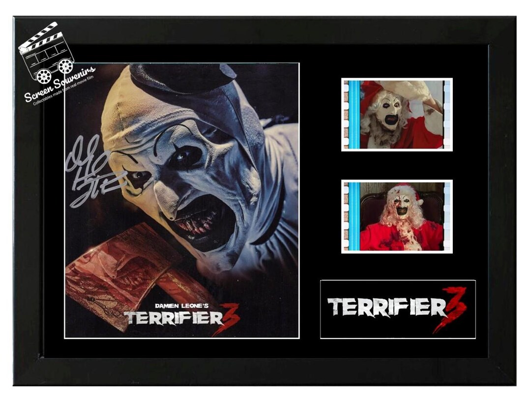 Terrifier 3 Film Cell Display Stunning Signed Art the Clown Memorabilia ...
